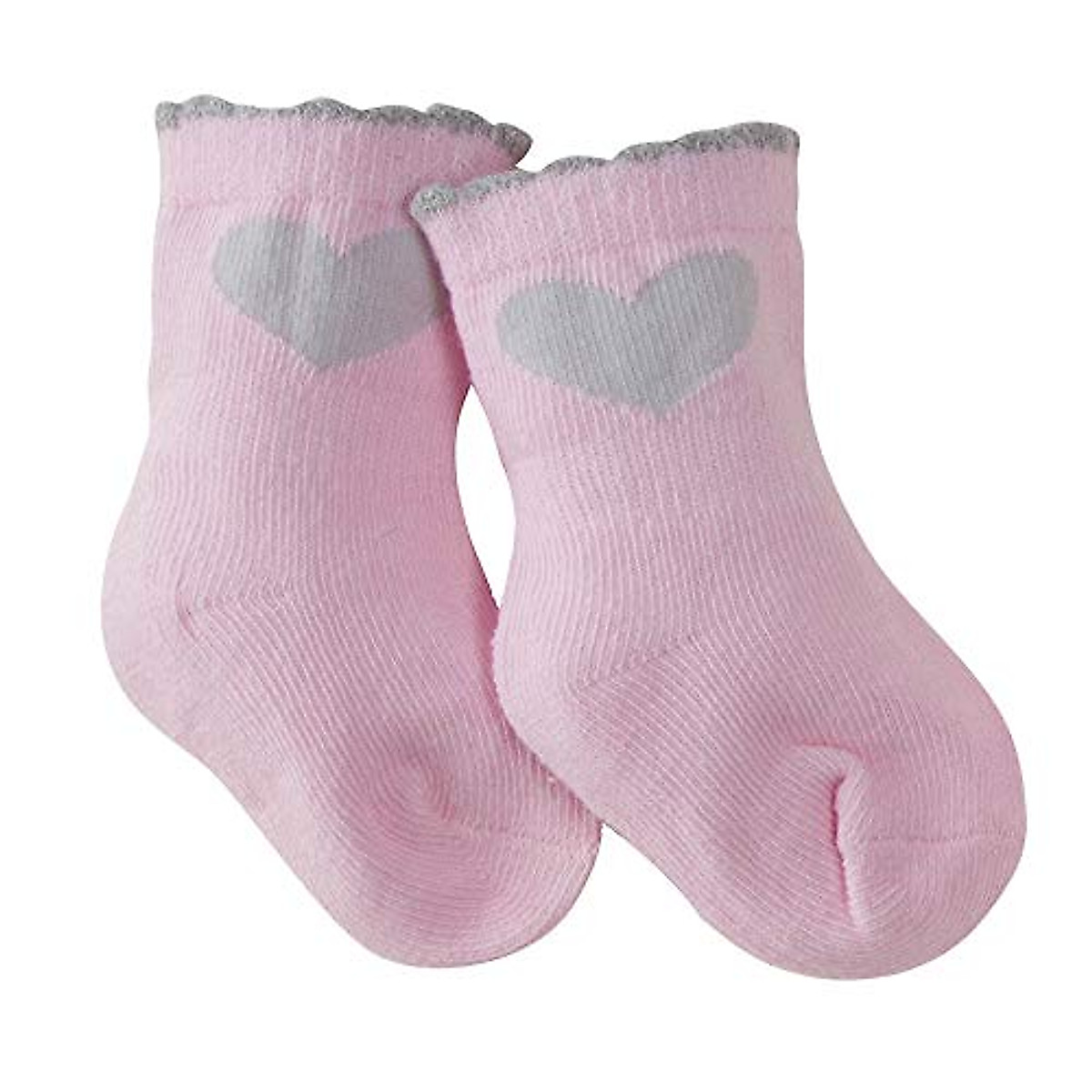 Gerber Baby 6-Pair Wiggle Proof Sock, Bunny Love, 0-3 Months