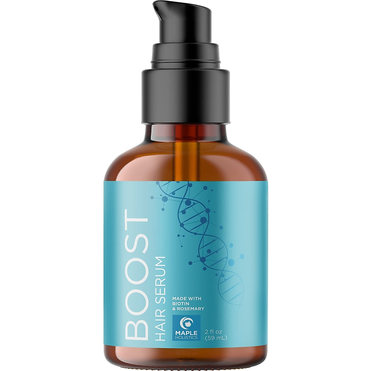 Maple Holistics Hair Regrowth Bundle - Pure Rosemary Oil for Hair Growth with Boost Hair Thickening Serum with Peppermint Black Castor Oil and More - Advanced Biotin Hair Growth Serum with Rosemary