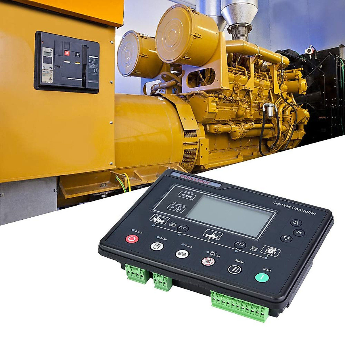 Electric Generator Controller Module, DGS6110U Electronic Generator Controller Module Control Panel LCD Display