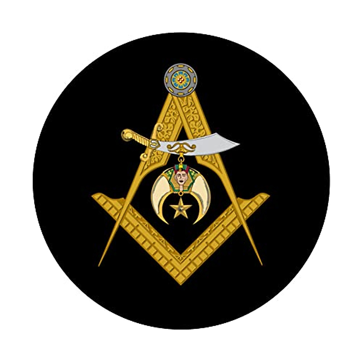 Masonic Square and Compasses Shriners Dad Father's Day Gift PopSockets Swappable PopGrip