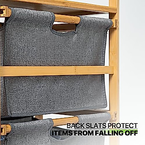 Magshion 3 Drawer Fabric Bin Storage Dresser Unit End/Side Table Nightstand Freestanding Organizer for Bedroom Living Room, Closet, Wide Chest of Drawers (3-Drawer)