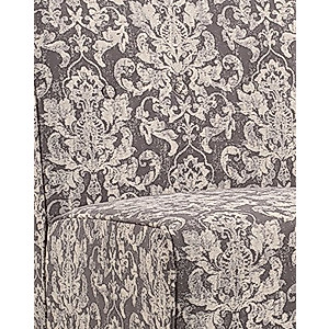 Linon Coco Accent Chair, Gray Damask