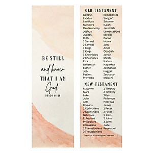 Books of The Bible Christian Bookmark - 20 Pack - Large Print - Made in USA