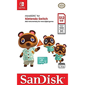 SanDisk 512GB microSDXC Card Licensed for Nintendo Switch - SDSQXAO-512G-GNCZN