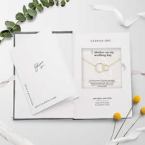 HOPE LOVE SHINE Mother of the Bride Gift from Daughter - Meaningful Wedding Gifts for Mom - Gift Ready with Poem Card - Linked Circle 14K Gold Vermeil Nekclace