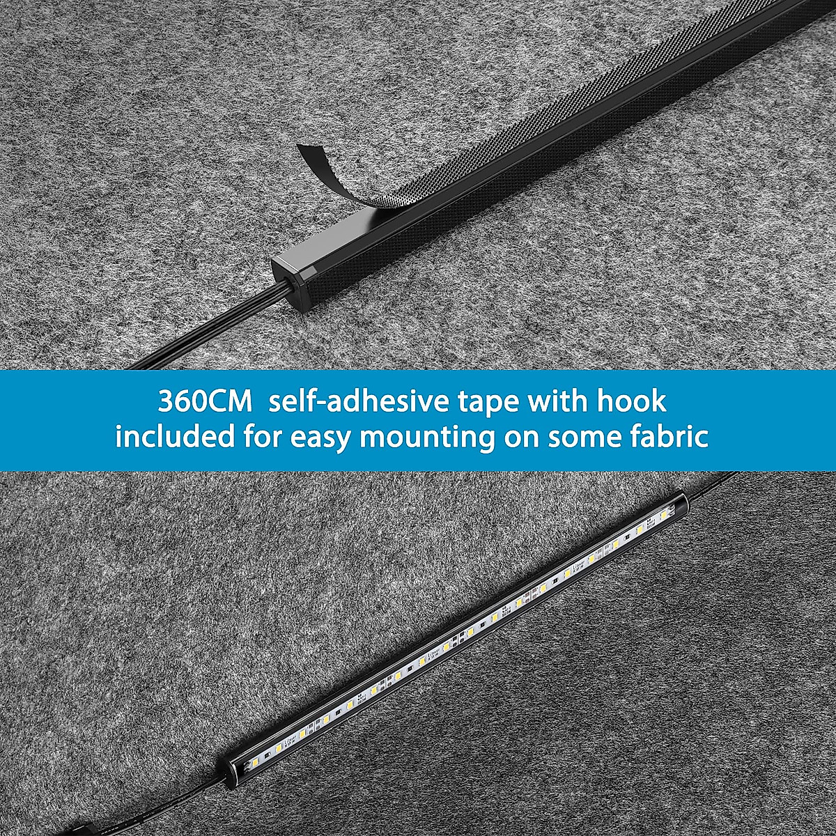 Litever LED Safe Lighting Kit. Door Control Activated. 6 pcs Slim 12 inch Light Bars. Linkable Extendable Plug-in for Gun Safe, Closet, Showcase, in-Cabinet Under Counter Pantry. Daylight 5000K