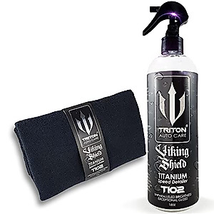 Titanium Ti02 + Silicon Dioxide Si02 High Reflective Ceramic Spray Car Polish Advanced Clear Coat & Paint Protection-Viking Shield Titanium Speed Detailer (16 oz.)