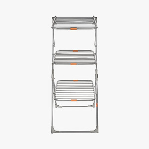 neatfreak Collapsible Drying Rack - Vertical 3-Tier Dryer Rack for Hanging & Air Drying Clothes, Socks, Hosiery and Towels - Space-Saving Laundry Hanger Dryer Rack with Adjustable Shelves