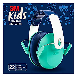 3M Kids Hearing Protection, Hearing Protection for Children with Adjustable Headband, 22dB Noise Reduction Rating, Green