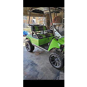 Club Car DS "STAPLE ON" Golf Cart Seat Cover With Matching Rear Facing Seat Cover (2 Stripe)