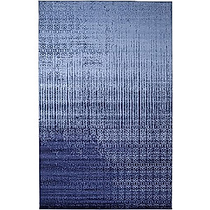 Unique Loom Del Mar Collection Area Rug - Jennifer (10' 6" x 16' 5" Rectangle, Blue/ Navy Blue)