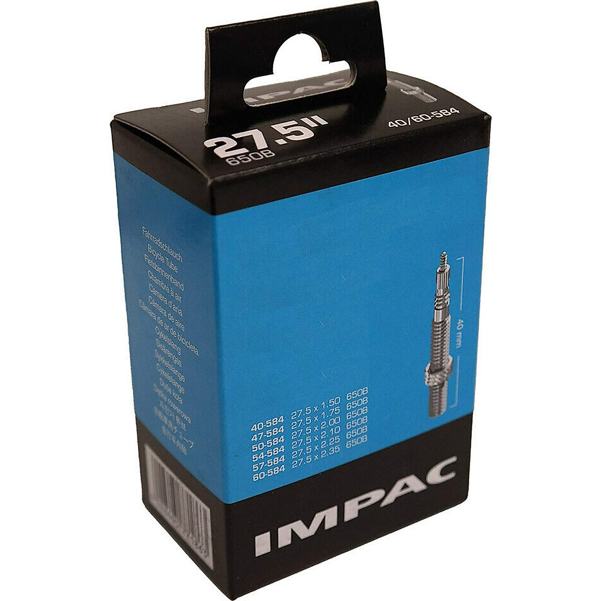 700C Bike Inner Tube Impac Sv28 700X28-47C Presta Black