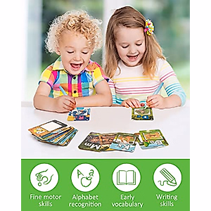 Coogam Alphabet Water Coloring Cards, Aqua Painting Doddle Flashcards, Drawing 26 Letters ABC Words, Educational Learning Toy Gift for 3 4 5 Year Old Kids Toddlers