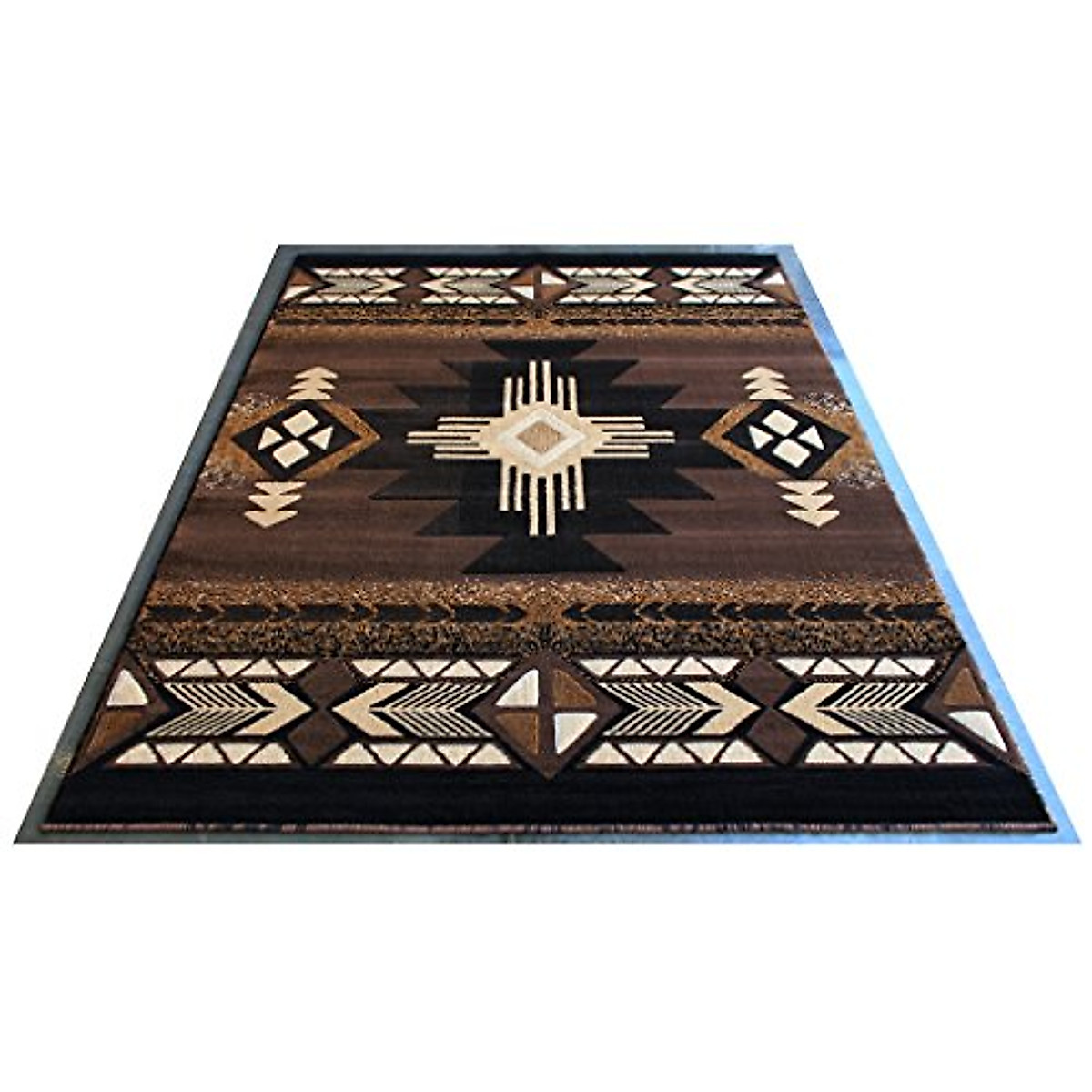 South West Area Rug 5 Feet X 7 Feet Chocolate Design C318