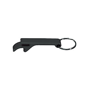 Thirsty Rhino Klaw, Compact Anodized Aluminum Bottle Opener Keychain Key Ring, Black (Set of 1)
