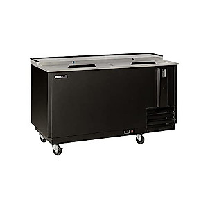 PEAKCOLD Deep Well Horizontal Bottle Cooler; Slide Top Bar Refrigerator; 22 Case Capacity