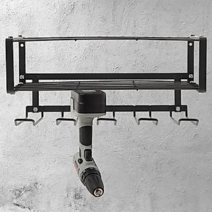 Angoily Electric Drill Storage Rack Power Tools Heavy Duty Shelves Hand Wisking Tool Electric Garage Organizer Drill Rack Taladros Inalambricos Drill Organizer Wall Mount Tool Organization