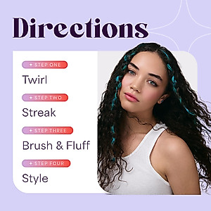 Hally Hair Temporary Hair Color, Shade Stix (Red) - 12 ml Washable Hair Chalk for Kids, Teens & Adults - One Day Pop of Color Hair Dye for Festivals, Sporting Events & Parties, All Hair Types