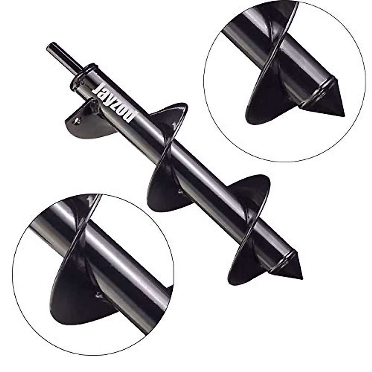 Jayzod Auger Drill bit for Planting 1.6x8.7"& 4x12" Garden Auger Spiral Drill Bit,Bulb & Bedding Plant Augers,Plants Drill bit for 3/8” Hex Drive Drill