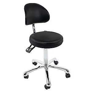 SKINACT Gold Series Esthetician/Medical/Dental Office Stool (Black)
