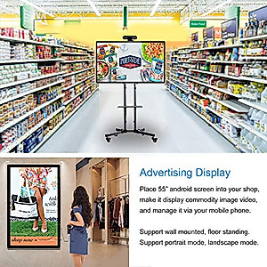 Wisepoch 55 inch Android Touch Screen All-in-one PC with 1920x1080 HDMI WiFi Bluetooth LAN for Learning Working Gaming Advertising