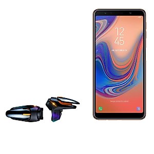 BoxWave Gaming Gear Compatible with Samsung Galaxy A7 (2018) - Touchscreen QuickTrigger Auto, Trigger Buttons Autofire Gaming Mobile FPS - Jet Black