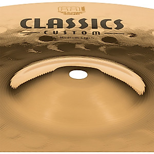 Meinl 14" Medium Crash Cymbal - Classics Custom Brilliant - Made in Germany, 2-YEAR WARRANTY (CC14MC-B)