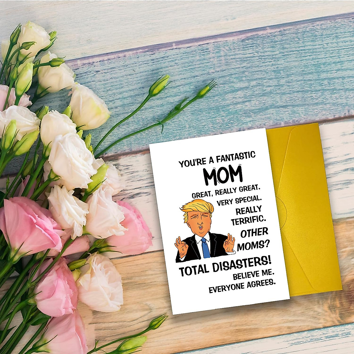 UUEFKTN Funny Birthday Card for Mom Grandma, Happy Mom Birthday Card Gift, Humor Mother Birthday Card Gift From Son Daughter, Ideal Birthday Day Gift For Mom Her Women,Funny Mother's Day