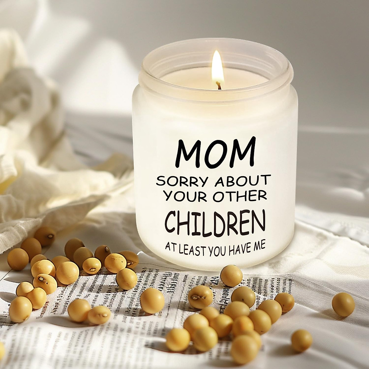 Gift for Mom from Daughter Birthday Gift for Mom from Son -7ozSoy Wax Lavender Long Burn Time Scented Candle- Unique Bday Christmas Mother Day Presents for Mother Who Wants Nothing