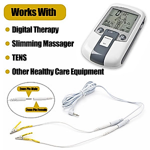 Electrode Wire for Dry Needling Needles - BesCable 20pcs TENS Leading Wires with Alligator Clips for TENS Unit Physiotherapy Machine - 2.0mm Pin Female to Alligator Clip Cable