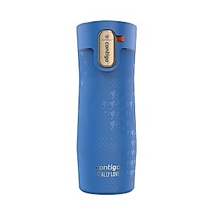 Contigo x Ally Love Stainless Steel Vacuum-Insulated Travel Mug with Autoseal and Easy Clean Lid, Spill-proof, Keeps Drinks cold 24 hrs & hot for 11 hrs, BPA Free, 16oz., West Loop 3.0, Stellar Jay