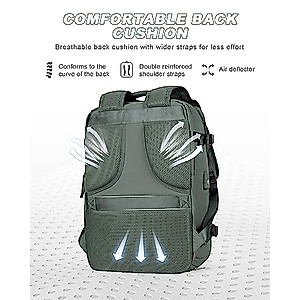 Travel Backpack For Women Men Airline Approved Carry On Bags For Airplanes Gym Bag With Shoe Compartment Backpack For Traveling On Airplane Waterproof Laptop Backpack College Travel Essentials