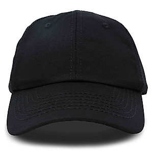 DALIX Baseball Cap Dad Hat Plain Men Women Cotton Adjustable Blank in Black