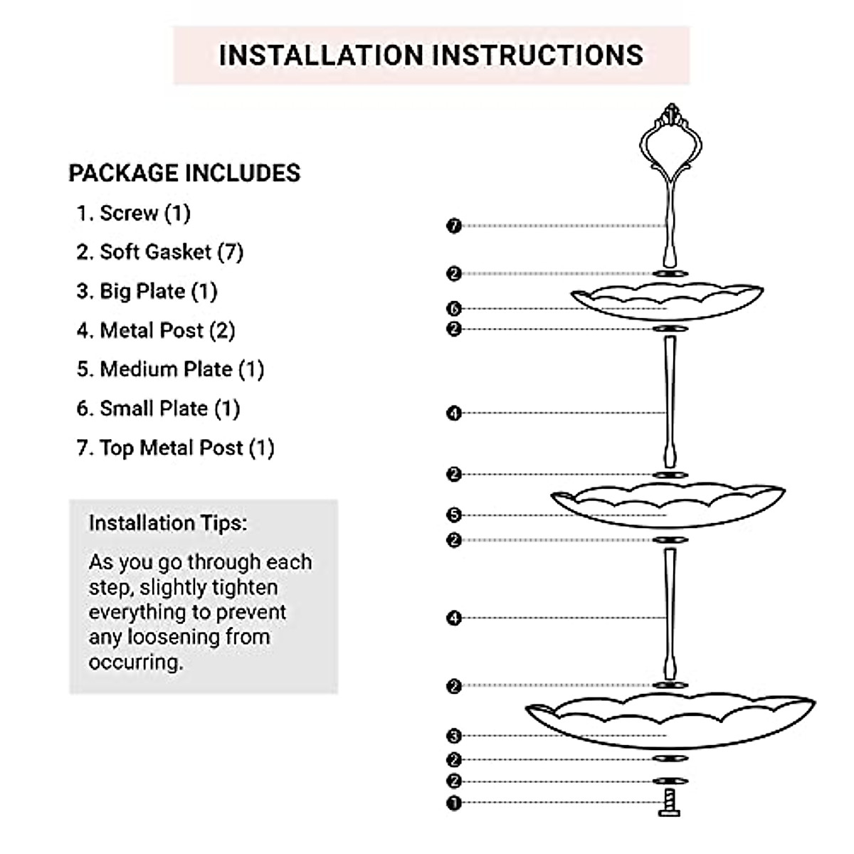 AsherKeep 3 Tier Cupcake Stand - Dessert Table Display Set, Tiered Serving Cake Tray, White Embossed Dessert Stand, Parties Serving Plate, Decorative Centerpiece to Any Occasion - (Round)