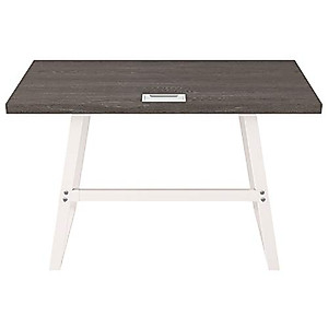 Signature Design by Ashley Dorrinson Modern Farmhouse 47" Home Office Writing Desk, Gray & White