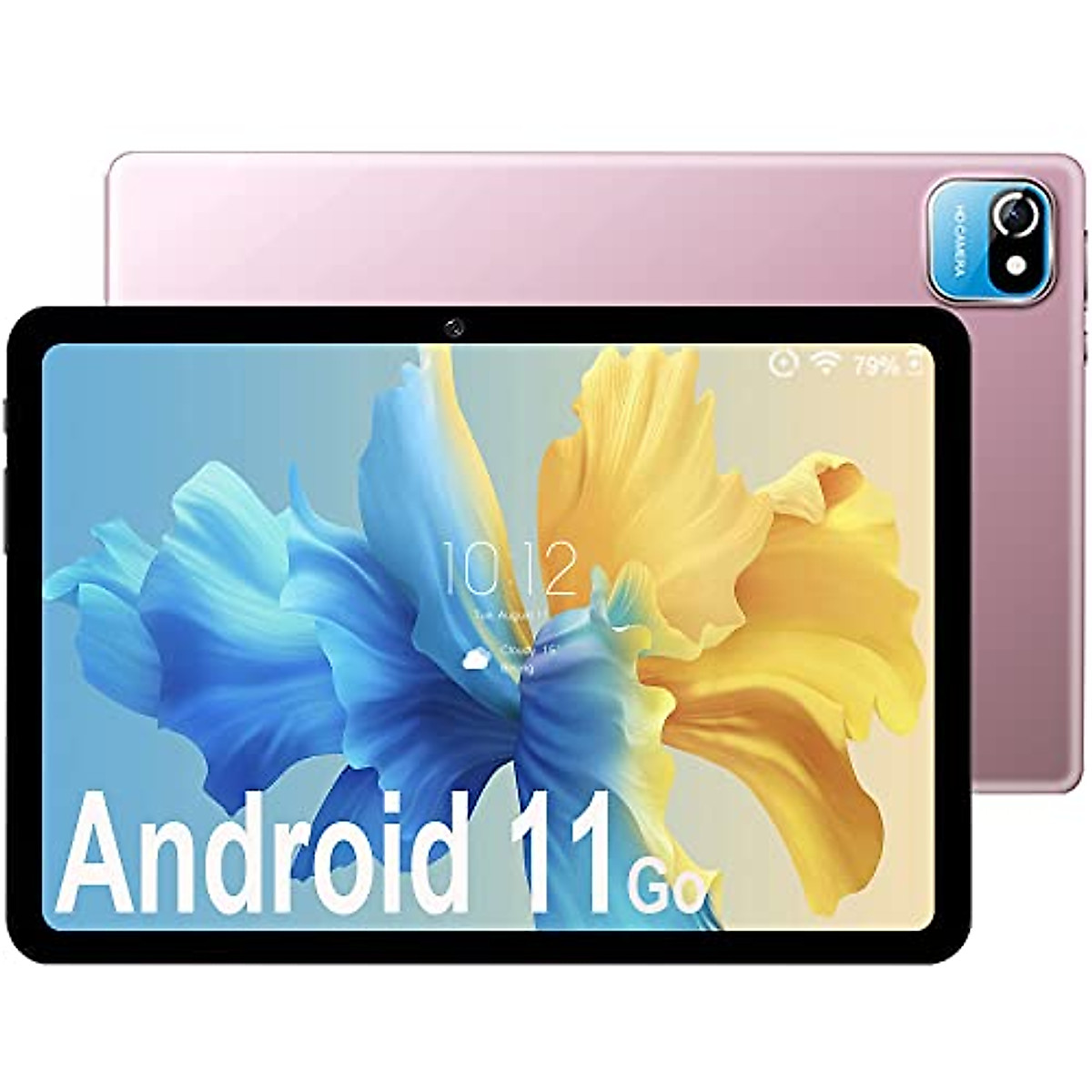 Tablet 10.1 Inch Android 11.0 Go - 64GB ROM | 256GB Scalable 6000mAh Long Battery Life Tablets GMS Certified | 5MP Camera WiFi FM Bluetooth (Pink)