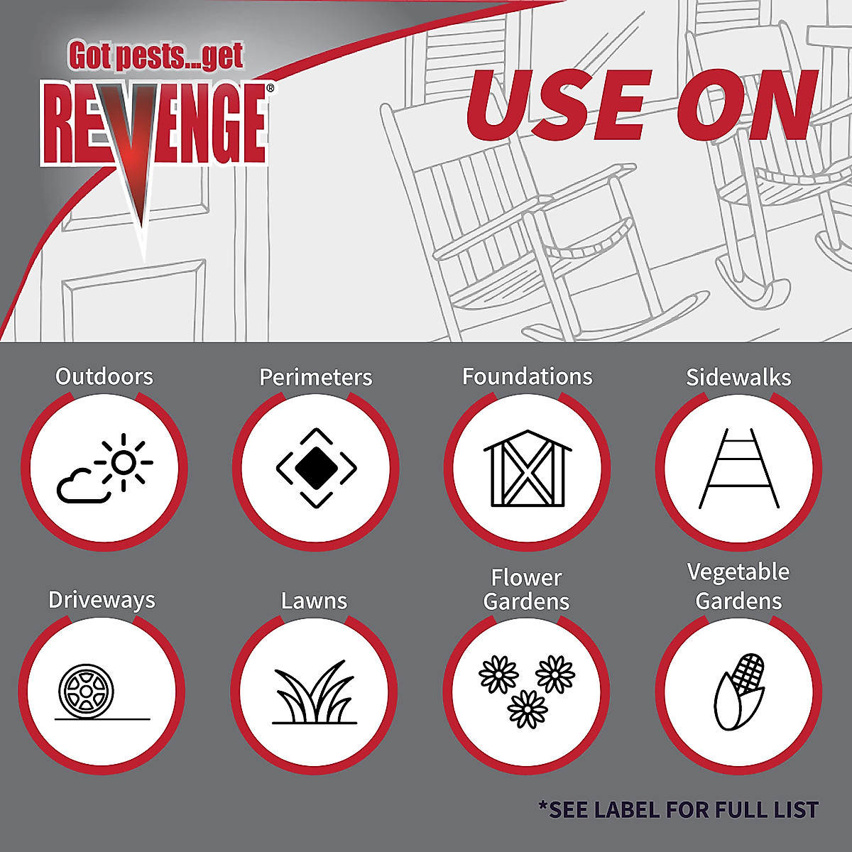 Revenge Termite & Carpenter Ant Killer Spray, 16 oz Concentrate, Long Lasting Pesticide for Indoors and Outdoors (Pack of 2)