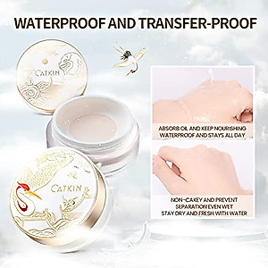 CATKIN Dreamworld Air Makeup Loose Powder Setting Finishing Powder Oil Control Matte Natural with Puff (C01 Natural)
