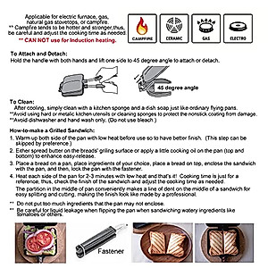 Panini Press Sandwich Maker [ Made in Japan ] Grilled Cheese Egg Sandwich Maker Toaster for Kitchen and Camping [ Tostadora De Pan Sandwichera ]