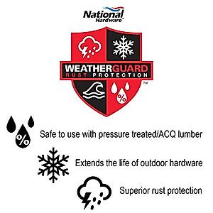 National Hardware N109-050 Gate Thumb Latch, Coated with WeatherGuard Protection, Black Plated Steel