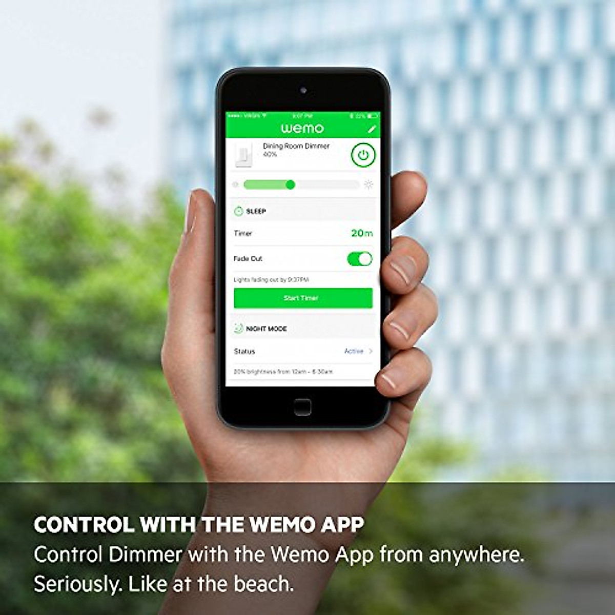 WeMo (F7C059) Dimmer Wifi Light Switch, Works with Alexa, the Google Assistant and Apple Homekit