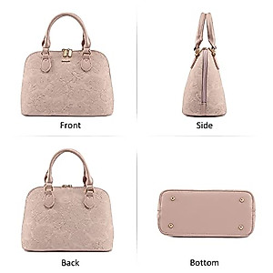 LOVEVOOK Small Purse Pink Crossbody Bags for Women Trendy Top-handle Handbags Fashion Satchel Bag Pink-Flower