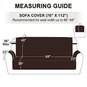 RHF Reversible Sofa Cover, Couch Covers for Dogs, Couch Covers for 3 Cushion Couch, Couch Covers for Sofa, Couch Cover, Sofa Covers for Living Room,Sofa Slipcover,Couch Protector(Sofa:Chocolate/Beige) Large
