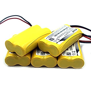 elxjar (5-Pack) 2.4V 1200mAh AA Ni-CD Battery Pack Replacement for Lithonia ELB2P401N ELB 2P401N ELB0310 ELB 0310, Powercell PCHA4/5-2-SR-LC, OSA098 NIC1158 Exit Sign Emergency Light