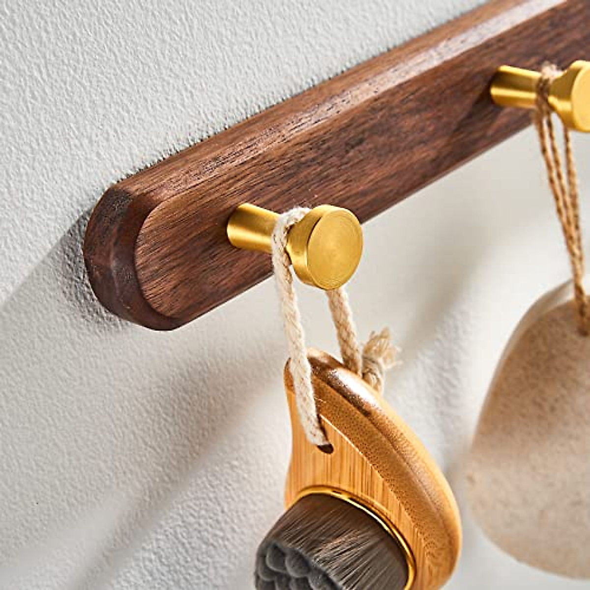 Wood Wall Mount Hooks, Modern Coat Hooks, Coat Rack Wall Mounted Hangers for Clothes, Keys, Plants, Towels, Wooden Hat Hooks for Entryway, Bathroom
