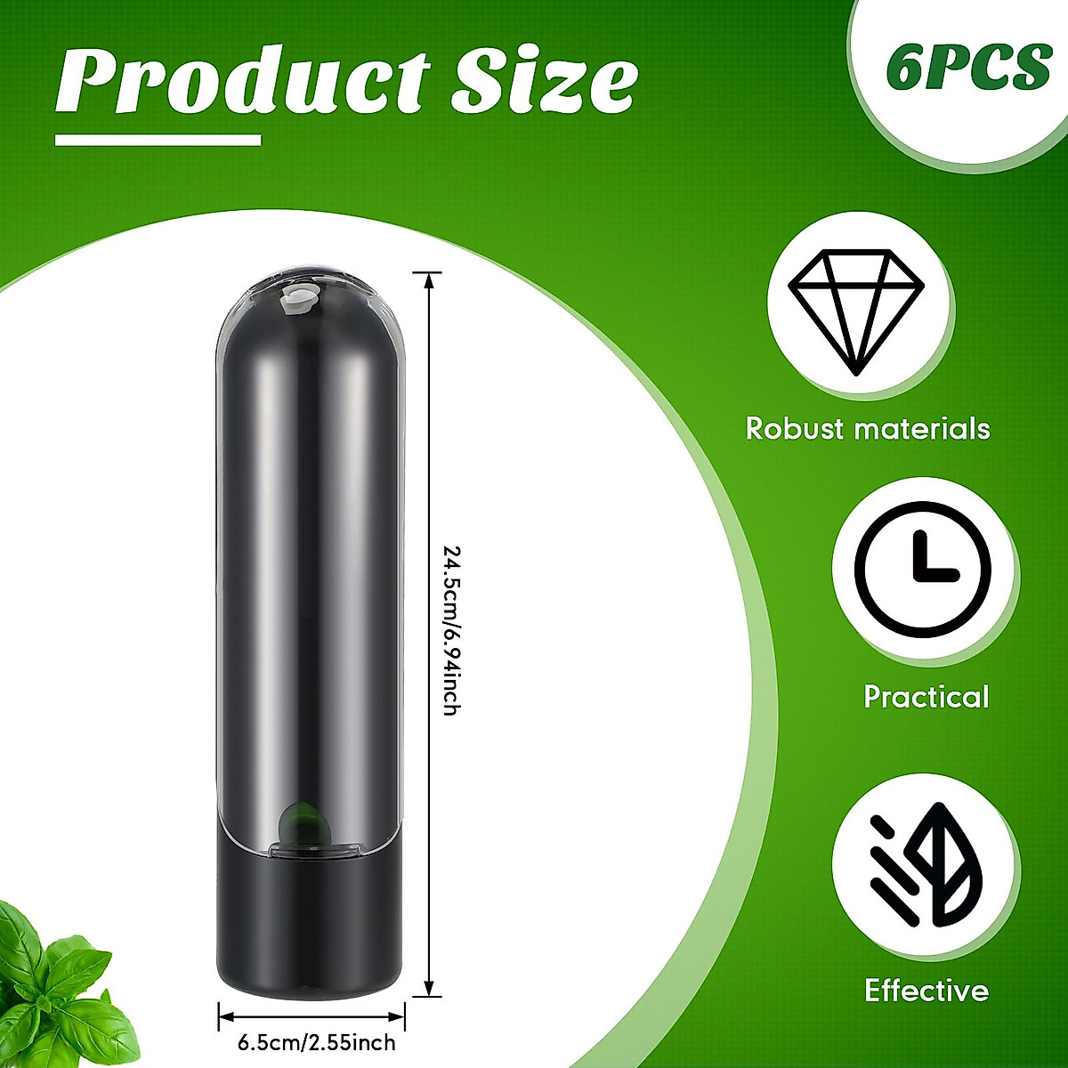 Mifoci 6 Pack Herb Saver Pod Herb Saver for Refrigerator Herb Keeper Cilantro Container Herb Storage Containers Herb Holder for Fridge Parsley Asparagus Cilantro Keeps Fresh for 2-3 Weeks