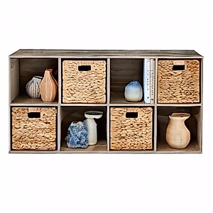 Best Choice Products 8-Cube Storage Organizer, 11in Shelf Opening, Bookcase, Display Shelf, Customizable w/ 3 Removable Back Panels – Greige