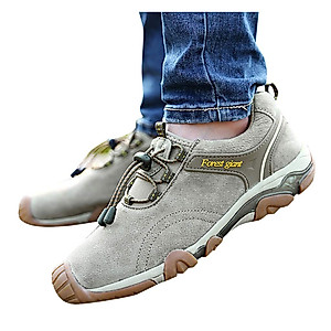 Fheaven Men's Plus Waterproof Hiking Boot Breathable Winter Plus Velvet Warm Casual Sneakers Outdoor Hiking Shoe