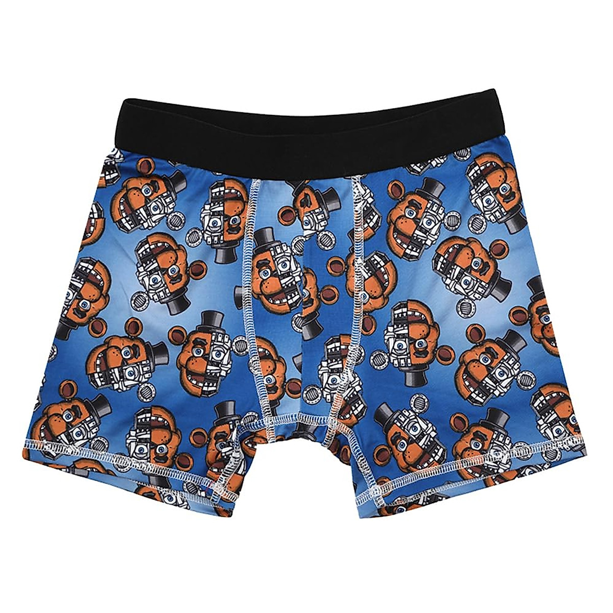 Five Nights at Freddys Horror Video Game Youth Boys Underwear 5pk Boys Boxer Briefs Set- Size 4 Black