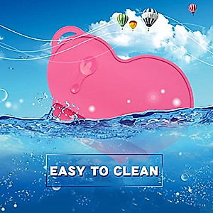 Silicone Baby Placemat - Food Grade Silicone Reusable Travel Placemat for Kids Tiny Diner Portable Roll Up Non Slip Washable Restaurant Food Mat for Child Toddler Infant